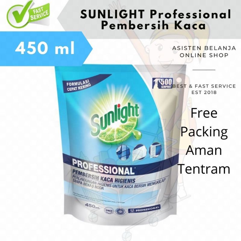 Jual Pembersih kaca higienis Sunlight 450 ml | Shopee Indonesia