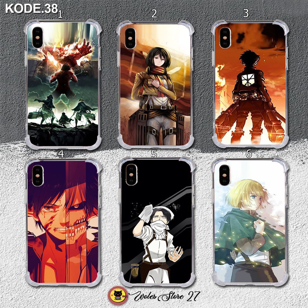 Jual Custom Case Anti Crack Fuze 2D Type Attack On Titan Untuk All Kode ...