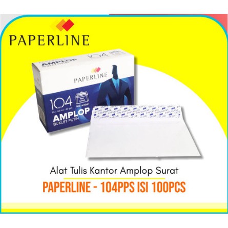 Jual Amplop Paperline 104 Amplop Putih Polos Dengan Seal Pengaman isi ...