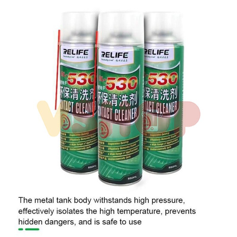 Jual CONTACT CLEANER RELIFE RL-530 550ML CAIRAN PEMBERSIH KACA LCD DAN ...