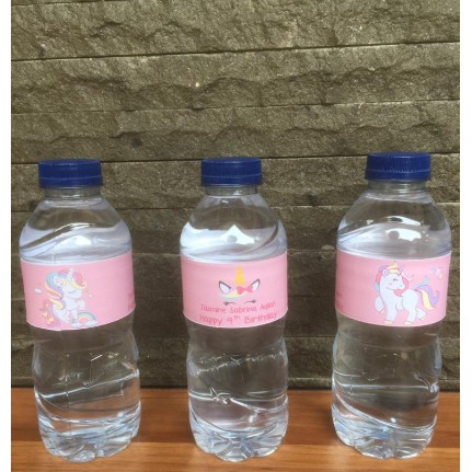 Jual Custom Sticker Label Botol Aqua Kecil Untuk Acara Event Ulang ...