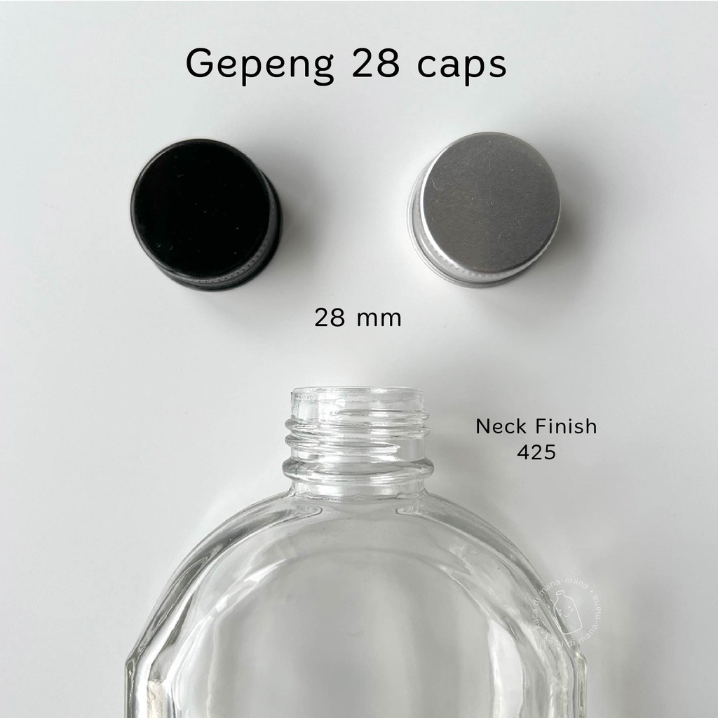 Jual Tutup Botol Kaca Ulir 28 mm Aluminium Cap - Botol Gepeng | Shopee ...