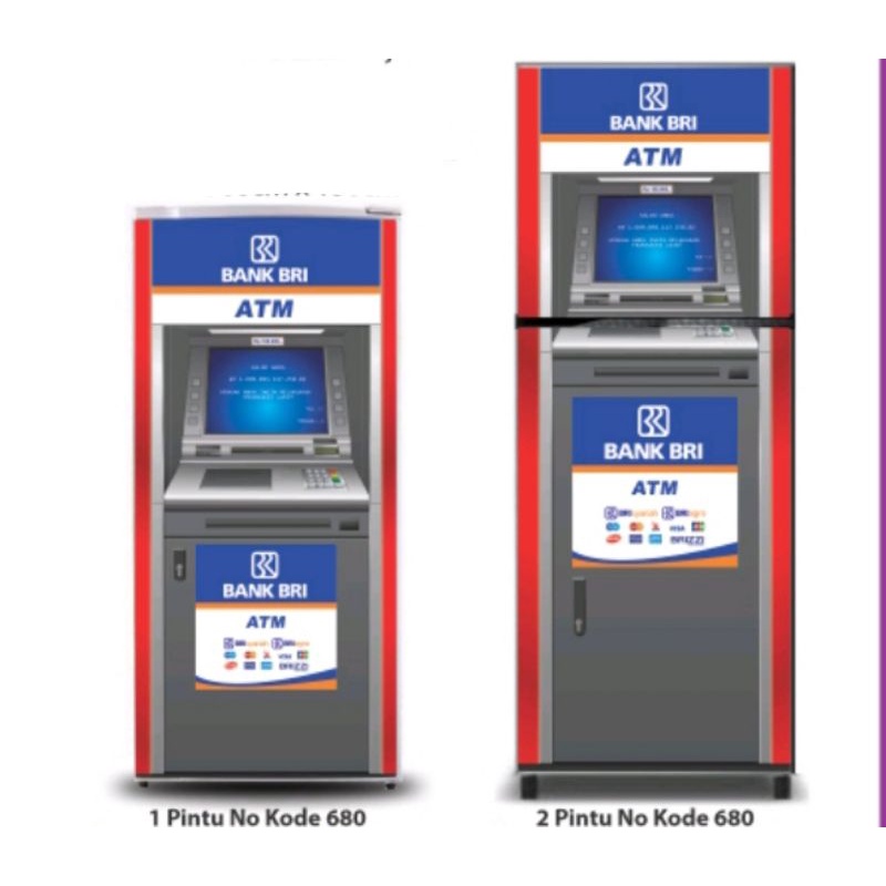 Jual Stiker kulkas 3 pintu motif Atm BRI ukuran 60x190 cm | Shopee ...