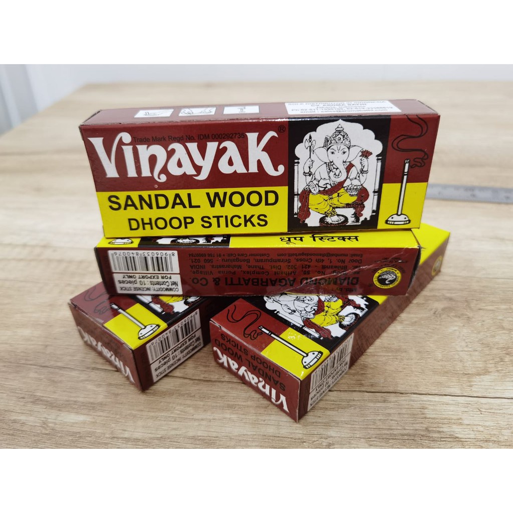 Jual Dupa Hio India Vinayak Sandalwood Dhoop Coklat | Shopee Indonesia