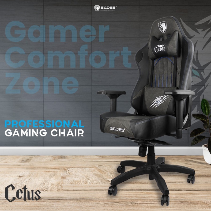Jual SADES Cetus Professional 4D Arm Rest Frog Mechanism - Gaming Chair ...