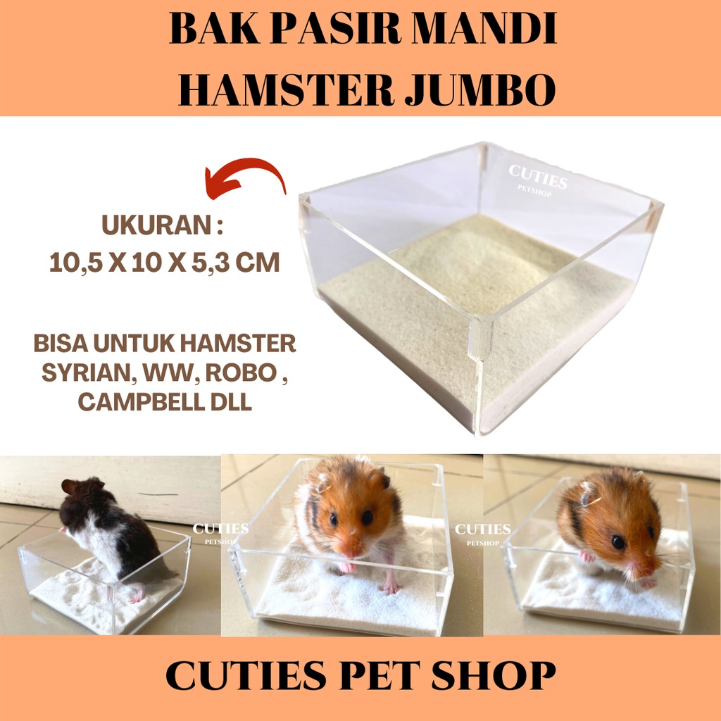 Jual BAK PASIR MANDI HAMSTER JUMBO / TEMPAT MANDI SAUNA HAMSTER SAND ...