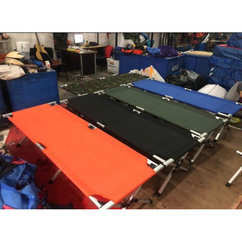 Jual Velbed aluminium ranjang tempat tidur #velbed lipat 2 plus kantong ...