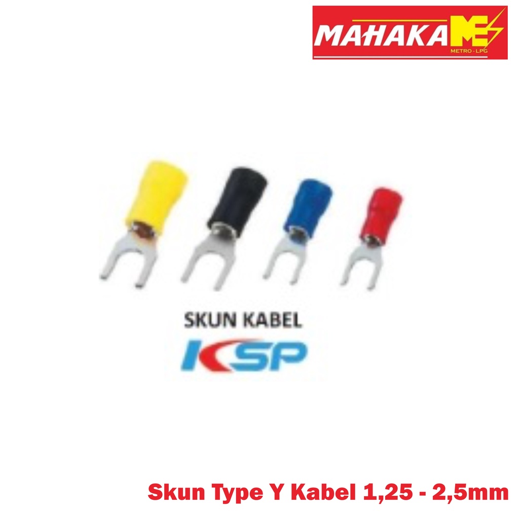 Jual Skun Type Y Untuk Ukuran Kabel 1,25 - 2,5mm Per-Pack isi 100 Buah | Shopee Indonesia