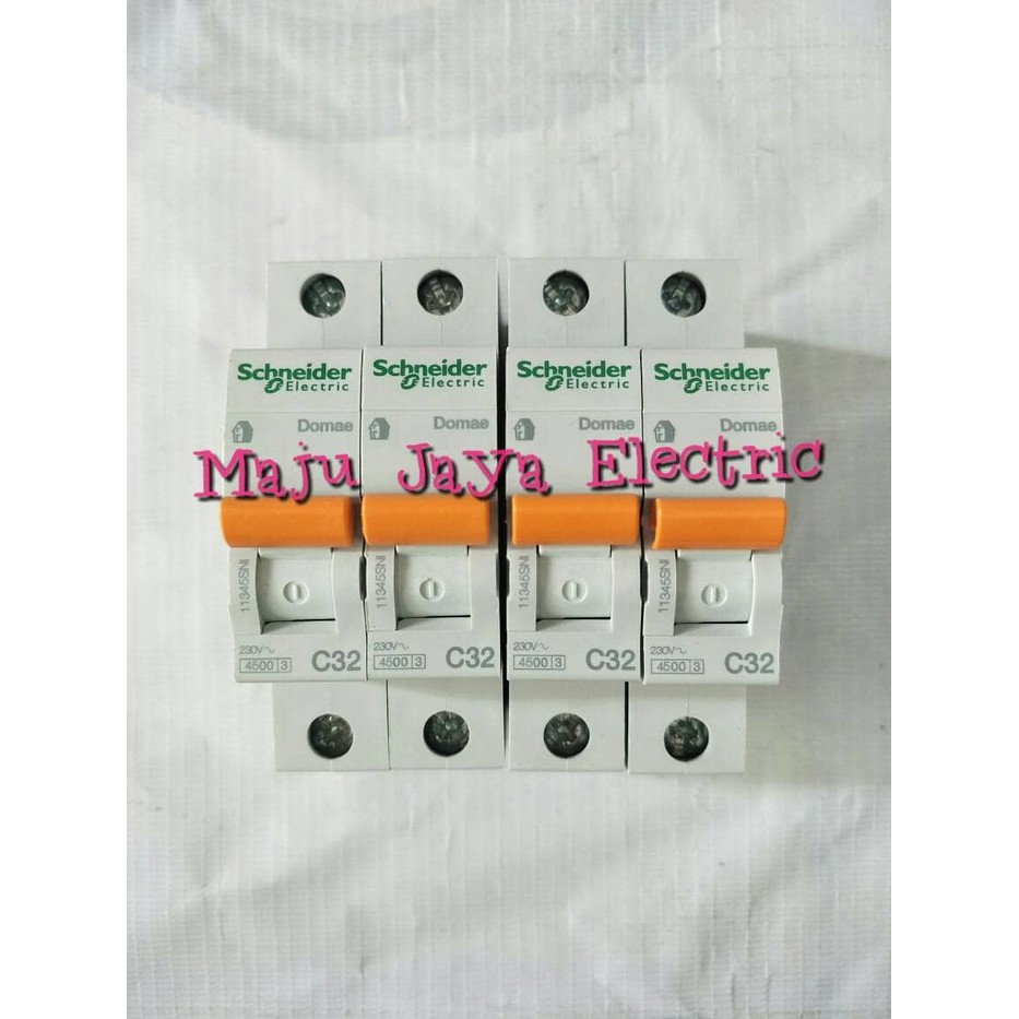 Jual MCB Schneider 1 P Phase 1P Domae Circuit Breaker 32 A Ampere Amper 32A | Shopee Indonesia