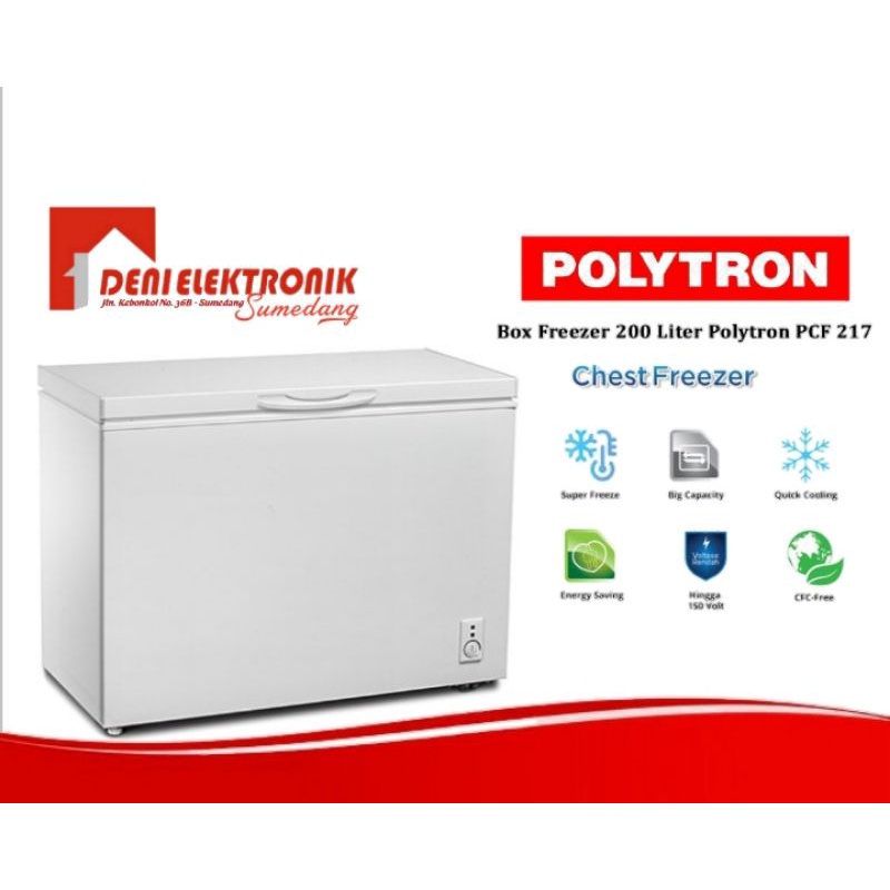 Jual freezer Box Polytron PCF 217 Chest ( 200 Lt) KHUSUS SUMEDANG ...