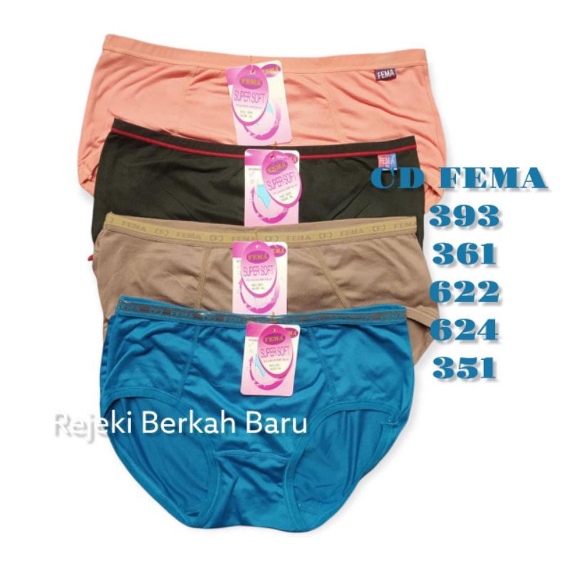 Jual CD Celana Dalam Wanita Fema Panties 393/361/351 L-XL-3L (1pcs) | Shopee Indonesia