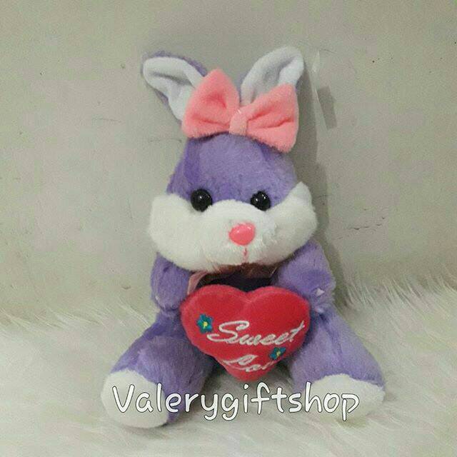 Jual Boneka Kelinci Rabbit Ungu Love | Shopee Indonesia