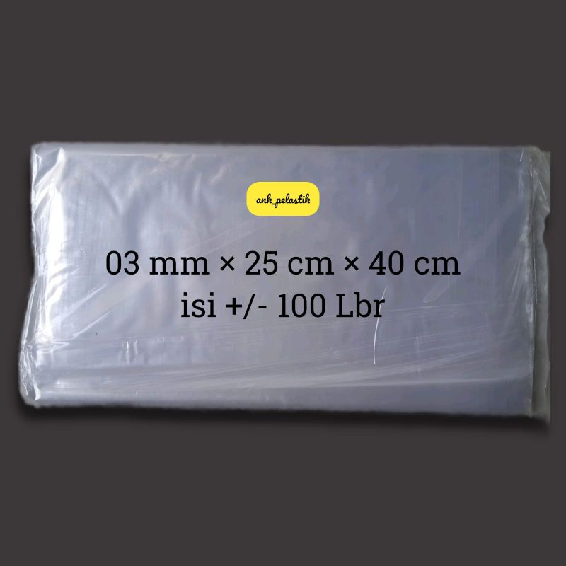 Jual Plastik PP Bening 03×25×40 Kantong Plastik Serbaguna Plastik Cap Gawang Plastik Baju ...
