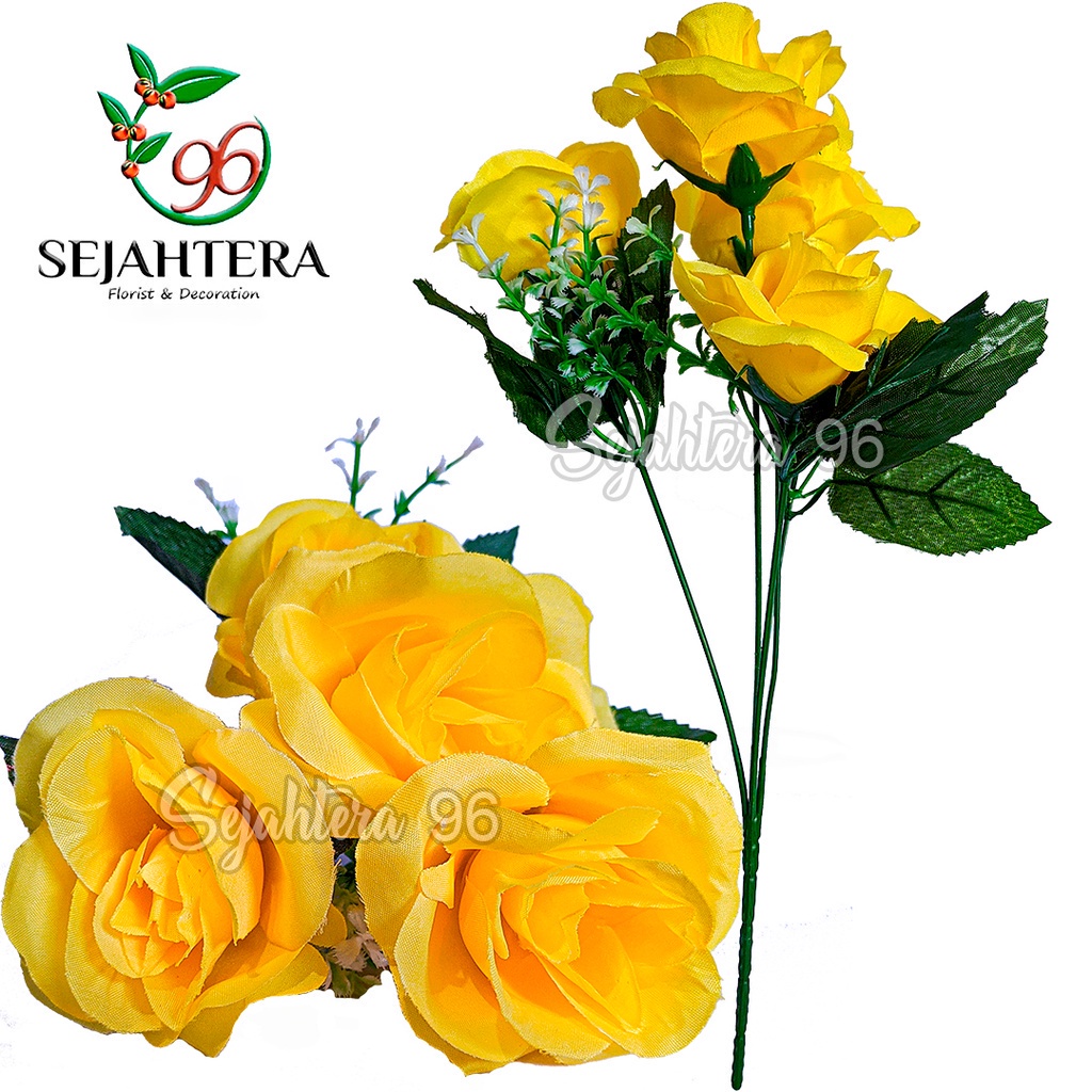 Jual BUNGA MAWAR ROSE PLASTIK TIPE- SJ CABANG 5 (1 PCS) - BUNGA MAWAR ...
