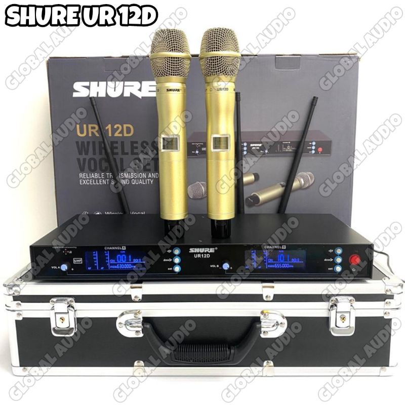 Jual Mic wireless shure UR 12D Handheld Free Koper Ur 12 d Shure Mic Wireless ur 12d Bagus ...