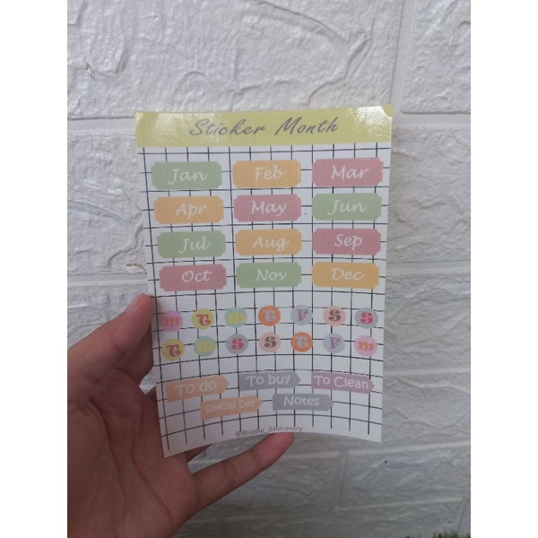 Jual STICKER HARI, TANGGAL, BULAN / STICKER DAILY DATE & MONTH | Shopee ...