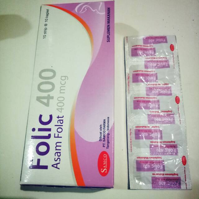 Jual FOLIC ACID/ASAM FOLAT 20 TABLET x 400mcg SUPLEMEN UNTUK OTAK ...