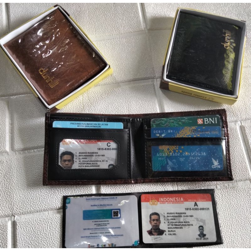 Jual dompet pria kulit merek dunhil banyak ruang | Shopee Indonesia