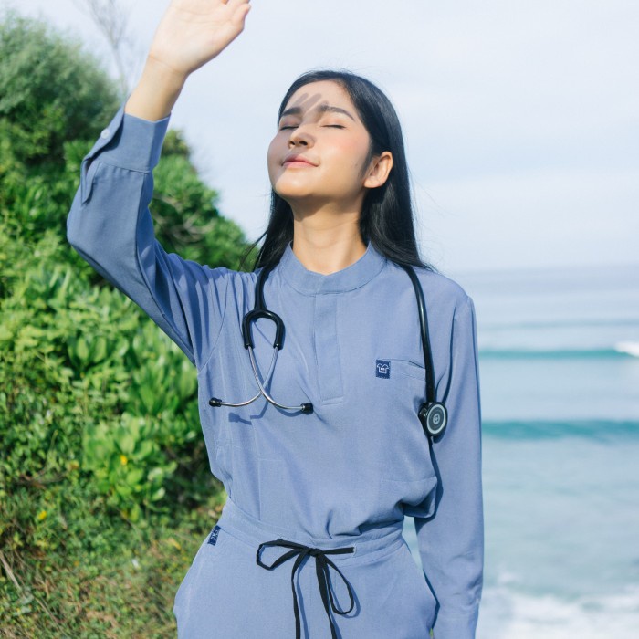 Jual Baju Jaga MANDARIN LS - AIRY BLUE Scrubs Theatre Blues Empirical ...