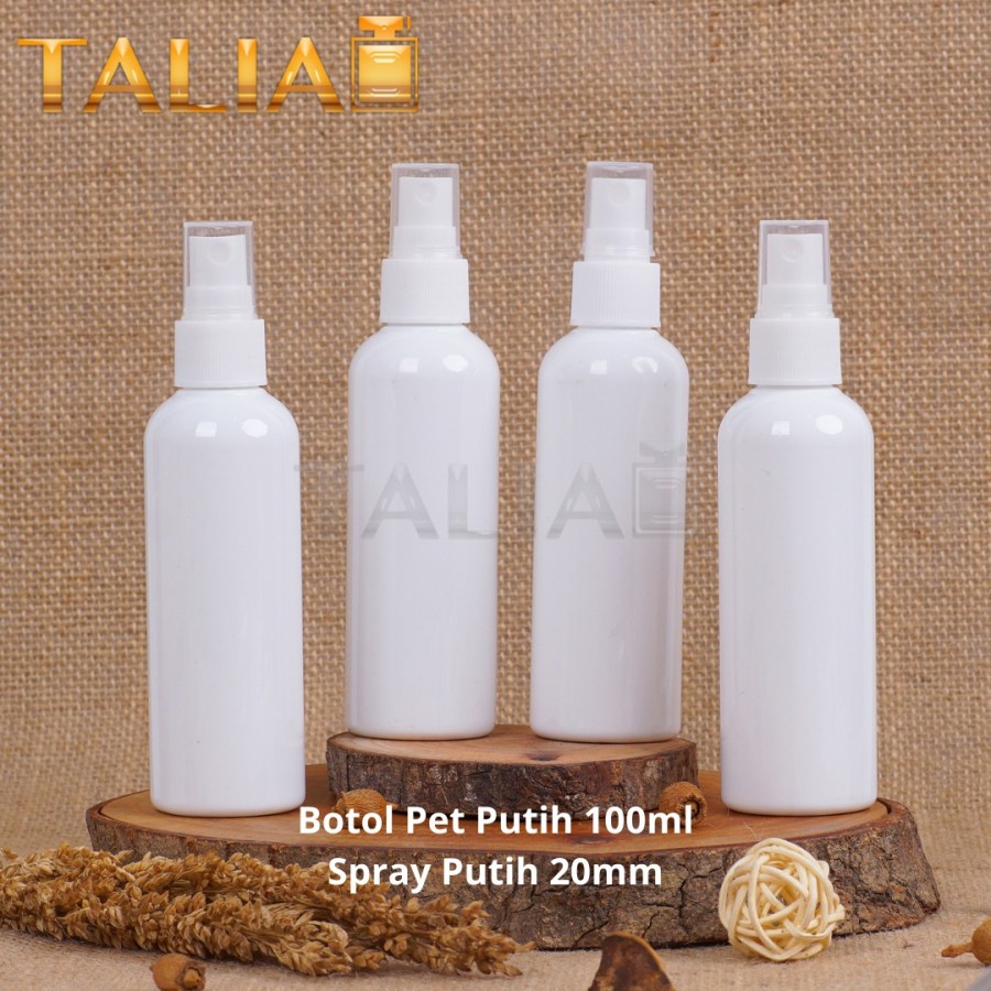 Jual SET BOTOL HDPE 100ML PUTIH - SPRAY PUTIH 20MM (PER 100PCS ...