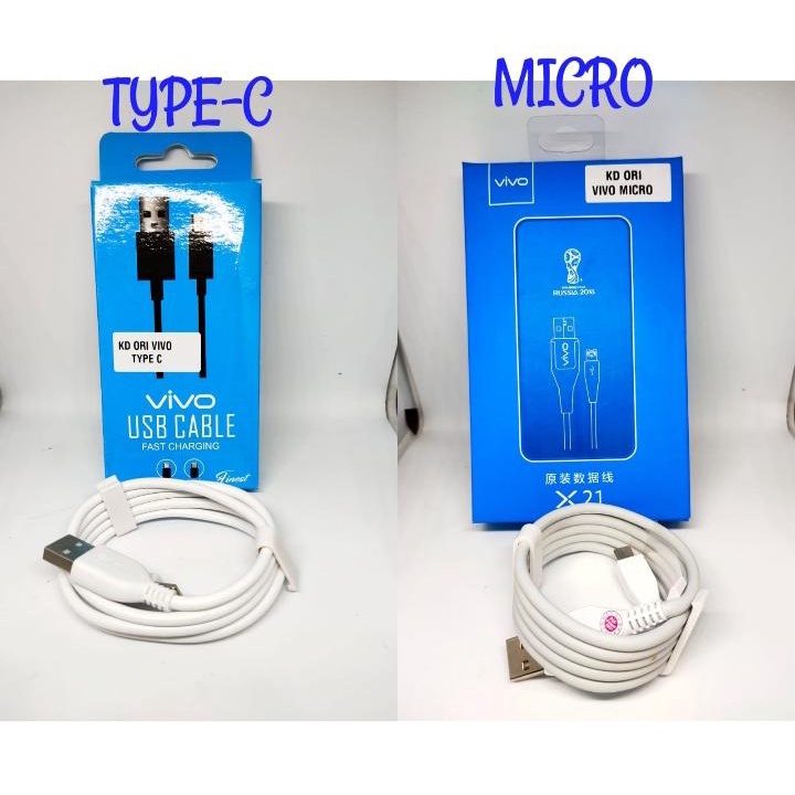 Jual Kabel Data Original Vivo tipe c dan micro | Shopee Indonesia