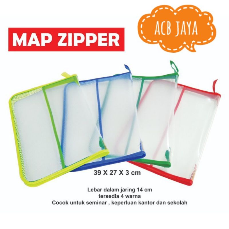 Jual Map jaring / map zipper / map jala Murah | Shopee Indonesia