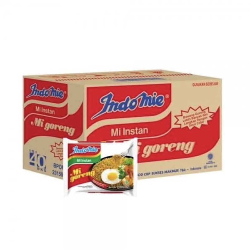 Jual Indomie Goreng Mie Instant 80 gram / Indomie Ayam Bawang Mie ...