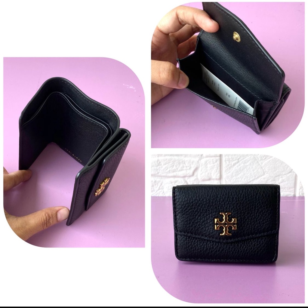 Jual Dompet Wanita Branded Tory Burch TB Kira Trifold Mini Micro Wallet Black - 100% Original ...