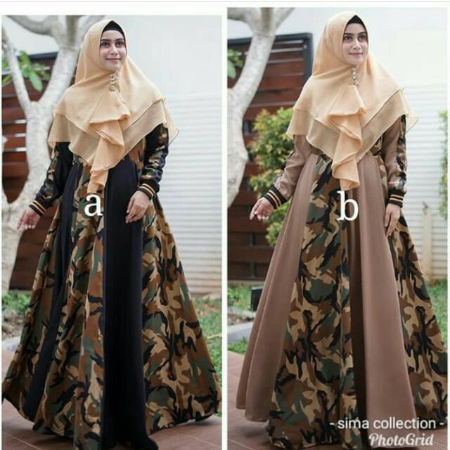 Jual gamis armika pecah 8 ory sima | Shopee Indonesia