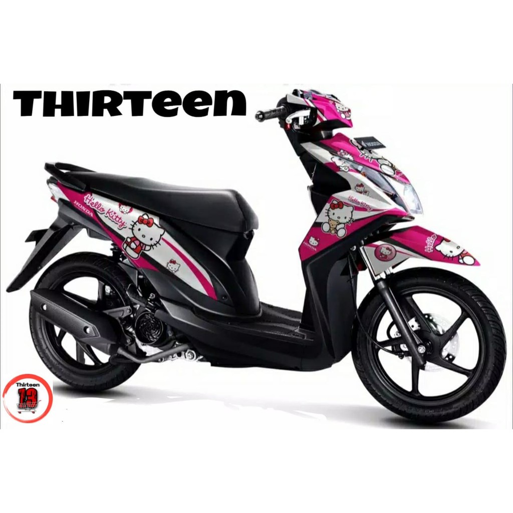 Jual Decal full Body Beat CBS Variasi Hello Kitty Pilihan striping ...