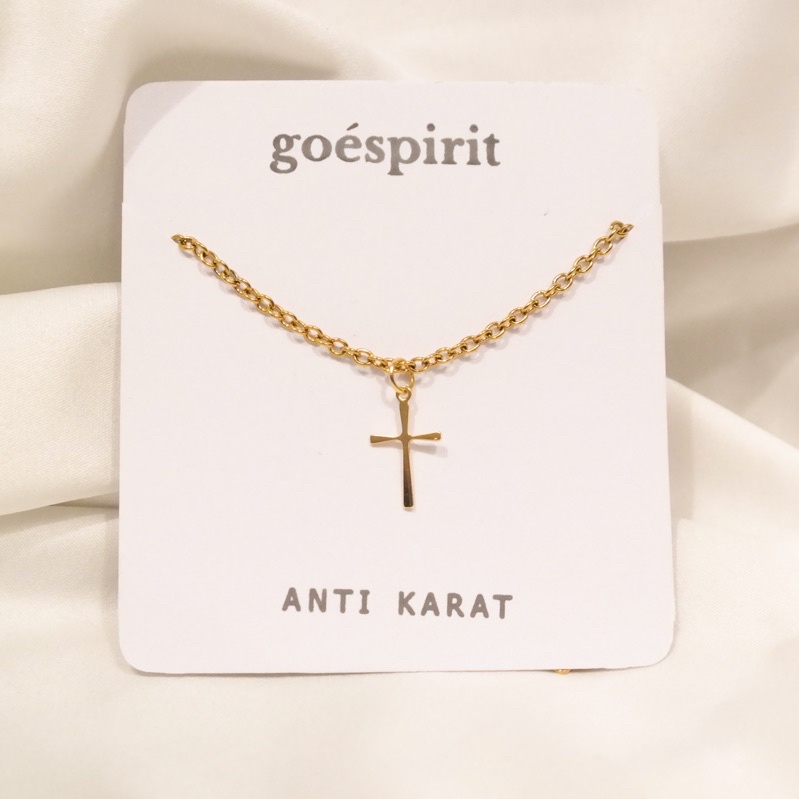 Jual [ANTI KARAT] CHRISTY necklace / Tiny Cross Necklace • Christy ...