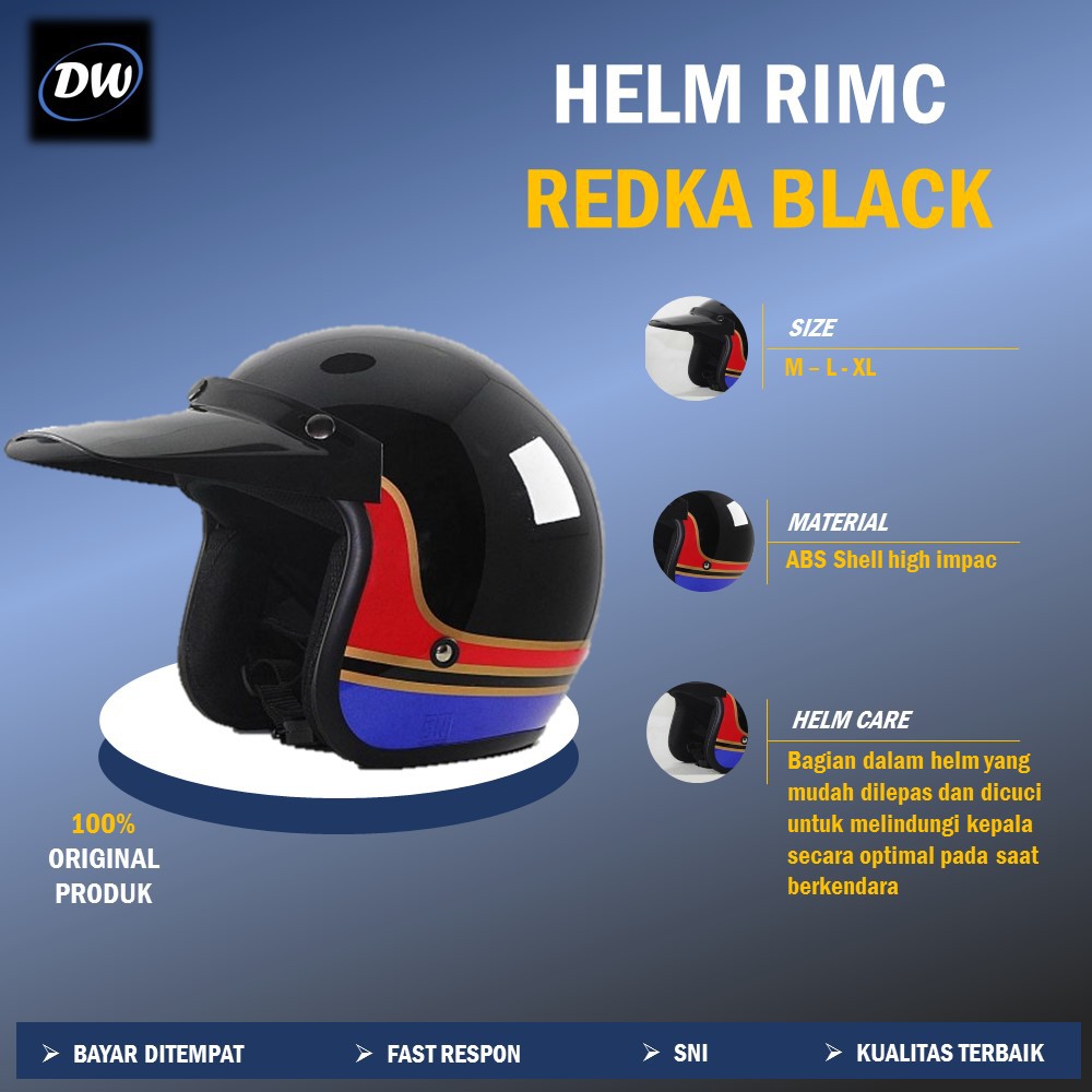 Jual Helm Classic Klasik Jadul Bogo Retro Dewasa Half Face SNI RIMC ...