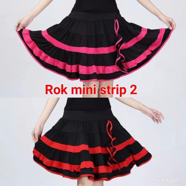 Jual Belly dance rok mini 2 strip skirt line danc ekostum tari salsa ...