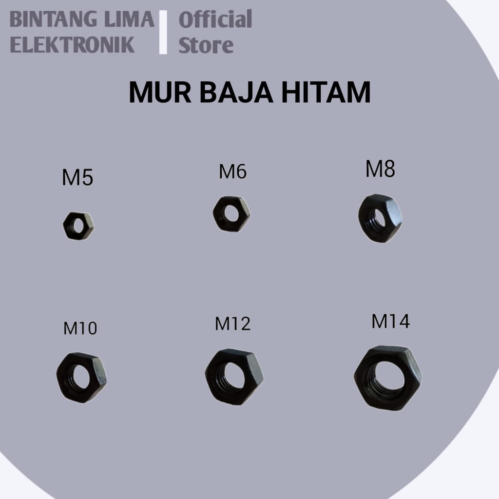 Jual Mur Baja Hitam | Shopee Indonesia