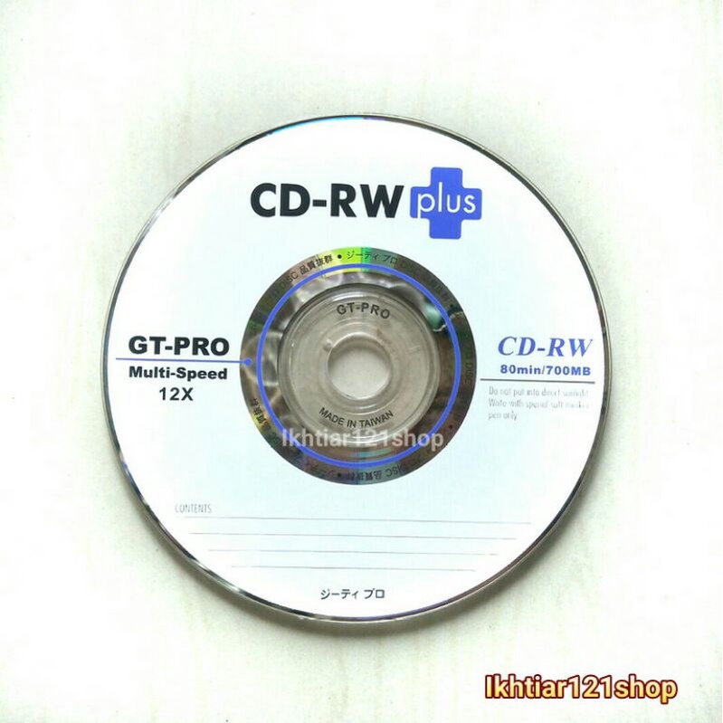 Jual Kaset CD-RW GT-Pro Kosong/CD-RW Kosongan Satuan | Shopee Indonesia