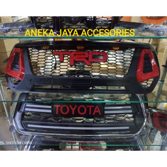 Jual Grill toyota hilux revo rocco - led drl - plastik ABS - import ...