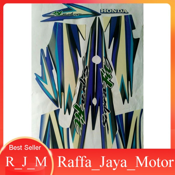 Jual Sticker Striping Honda Supra Fit Cw 2005 Hitam Biru | Shopee Indonesia
