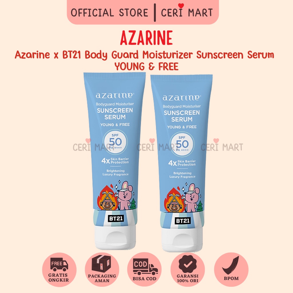 Jual Azarine x BTS BT21 Bodyguard Body Moisturizer Sunscreen Serum ...
