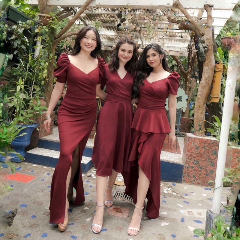 Jual Dress pesta wanita Baju party longdress slit maxi dress big size ...