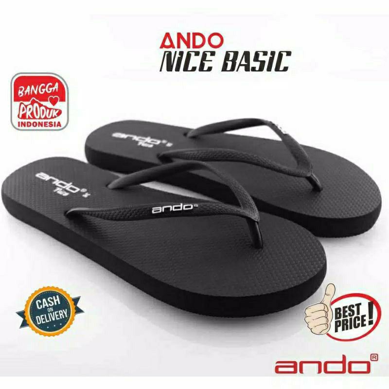 Jual Ando Nice 10 Warna + Putih Limited Sandal Jepit Wanita Premium ...