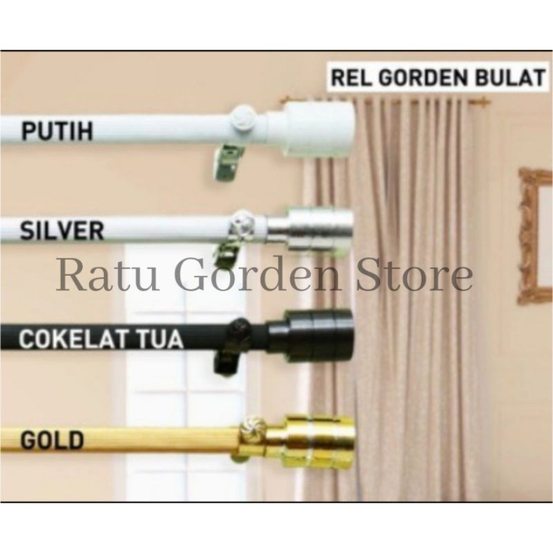 Jual Batang besi gorden 2 meter full set/Batang besi gorden Minimalis ...