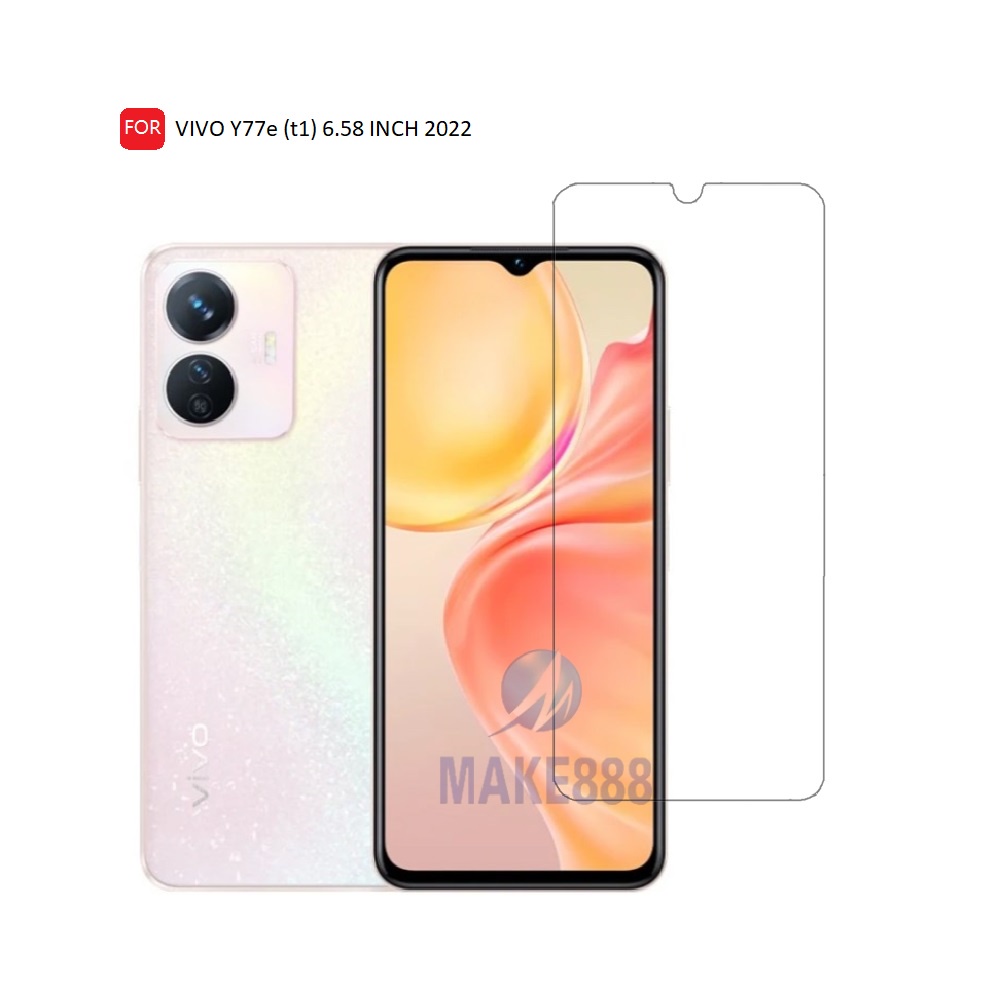Jual Tempered Glass For VIVO Y77E (T1) 6.58 INCH 2022 Screen Guard Anti Gores Kaca Bening + Free ...