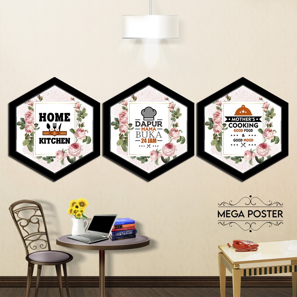 Jual Poster Tipografi Culinary- Dapur Mama - Hiasan Dinding Partisi ...