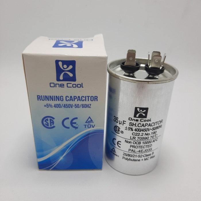 Jual Kapasitor Ac 35 UF Merek One CooL / Capasitor Air Condisioner 35uf ...