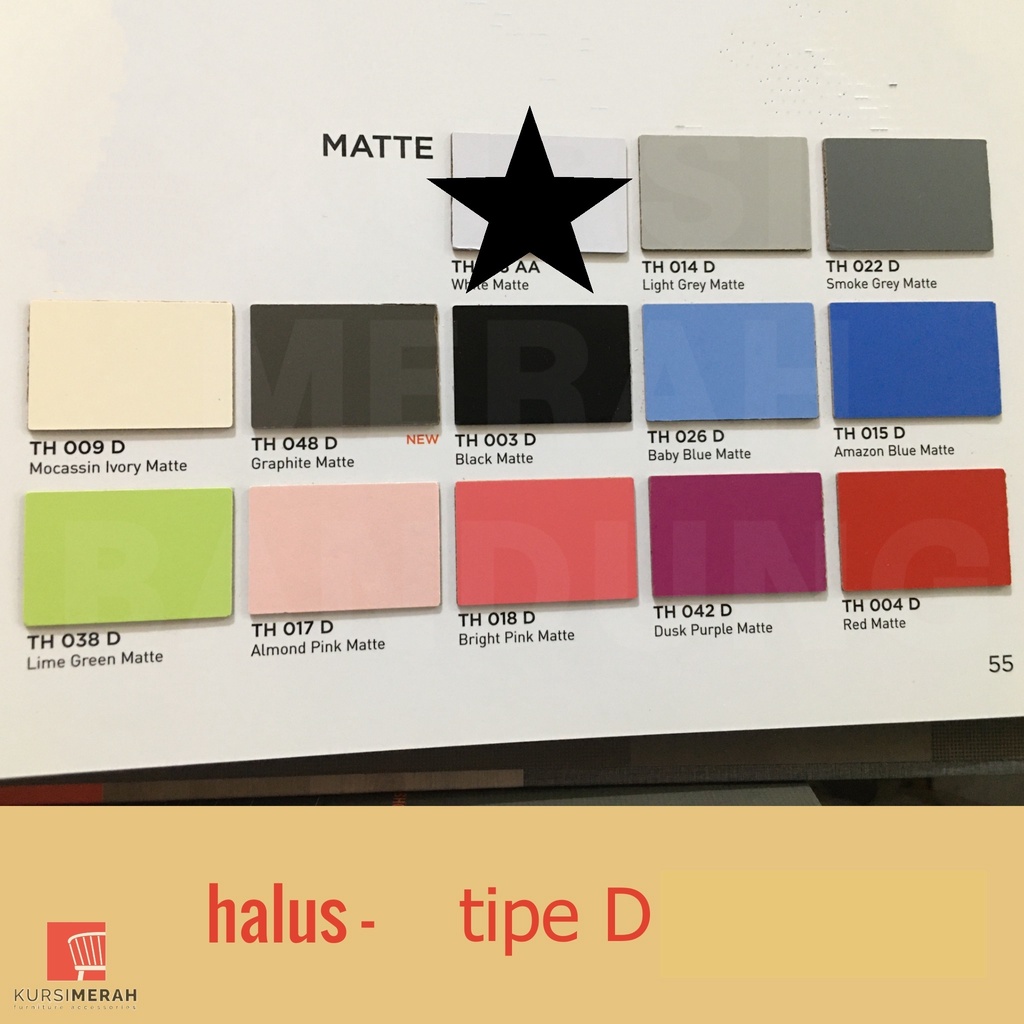 Jual TACO HPL Solid Matte warna halus kode D | Shopee Indonesia