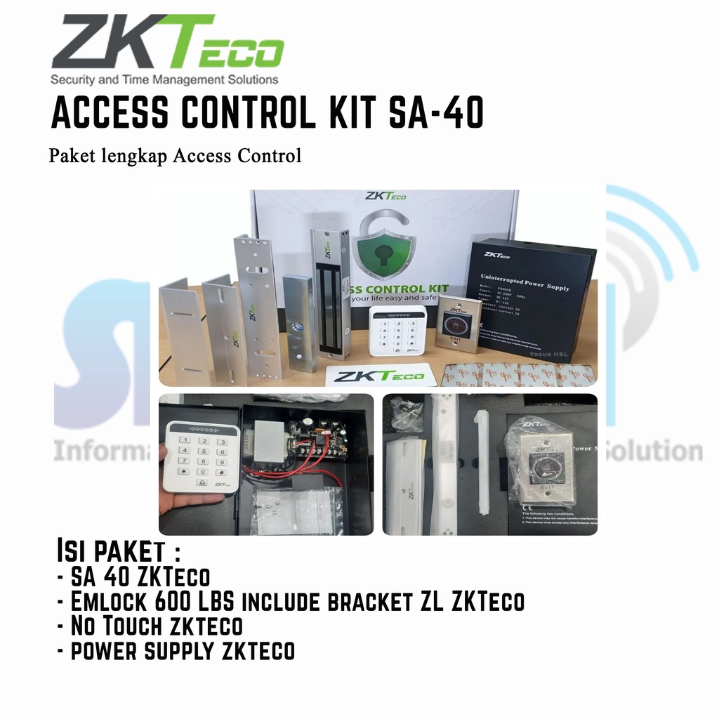 Jual ZKTECO SA40 ACCESS CONTROL Kit Lengkap + Magnetic + Card + Keypad | Shopee Indonesia