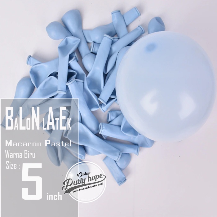 Jual Balon Latex Pastel Macaron 5 inch isi 100 pcs / balon macaron ...