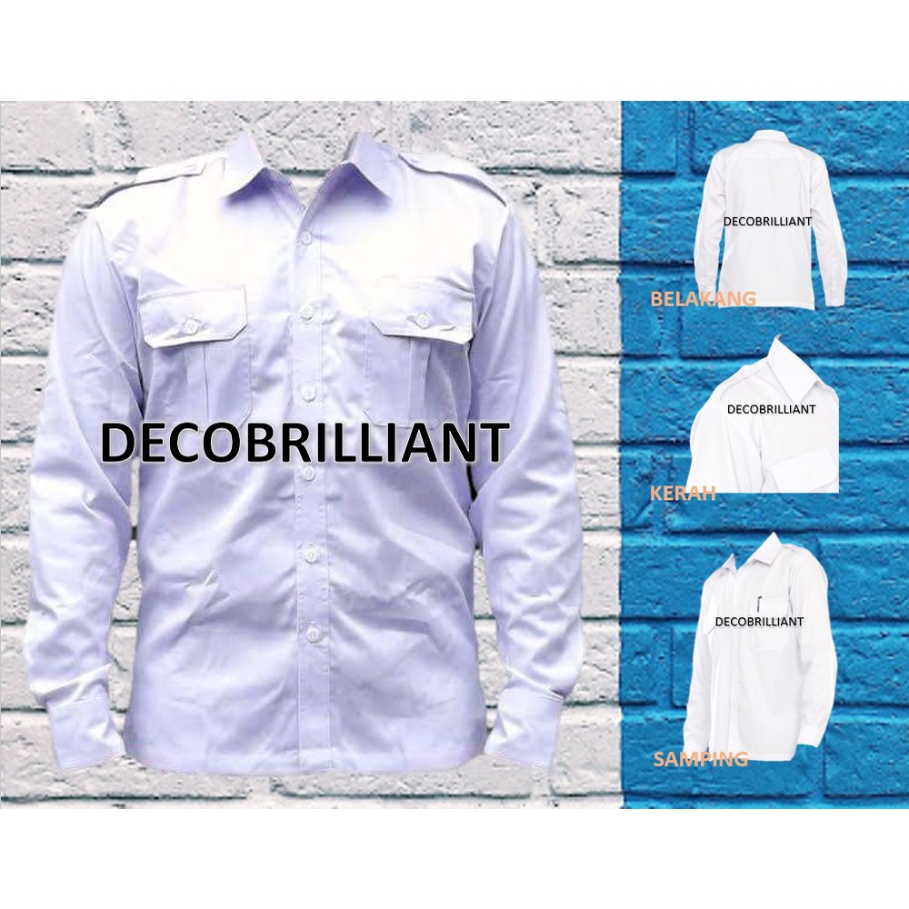 Jual Kemeja putih dinas Baju Putih PDL Pns Kemeja Kerja Atasan Putih ...