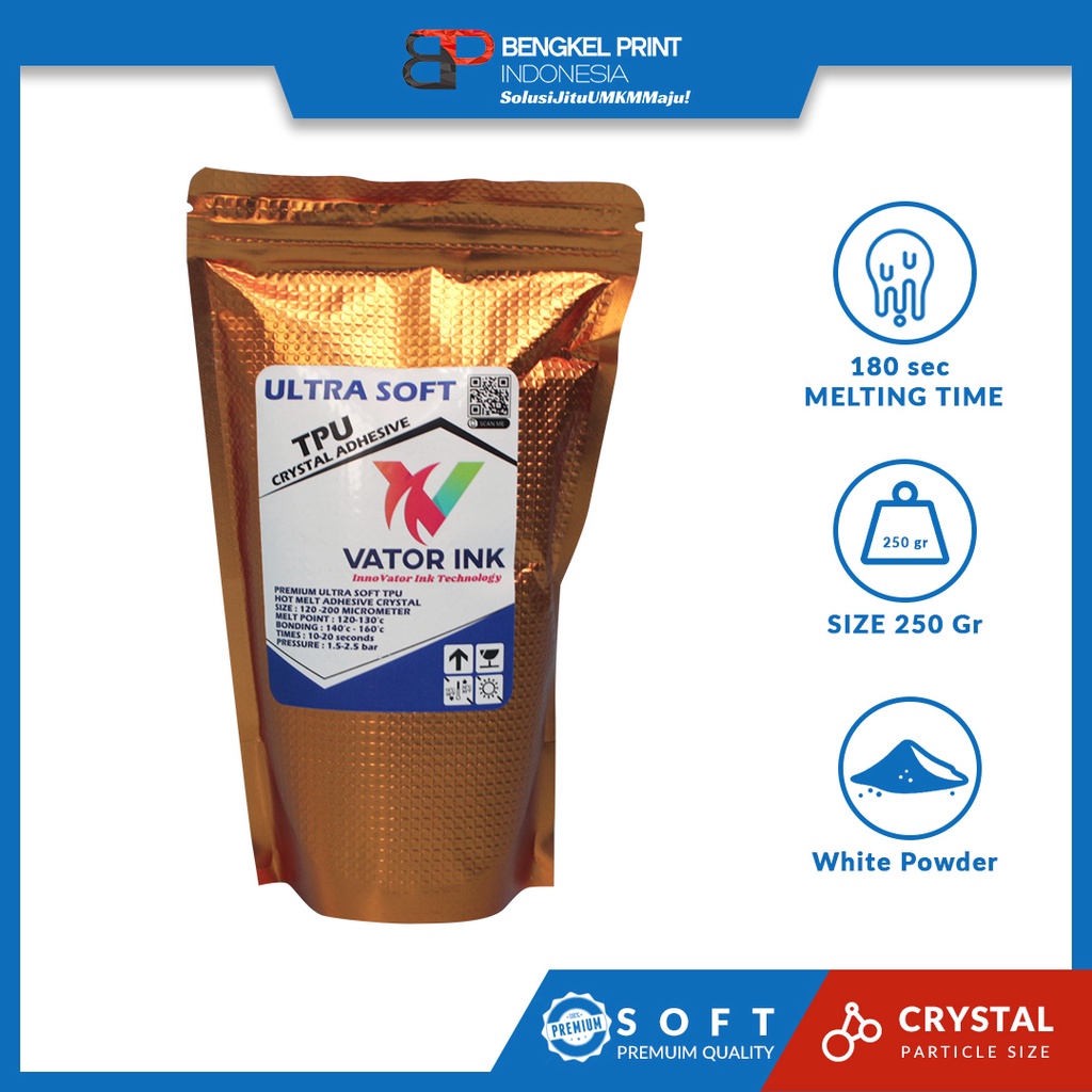 Jual HOTMELT POWDER VATOR TPU ULTRA SOFT DTF 250gr | LEM SABLON DTF ...