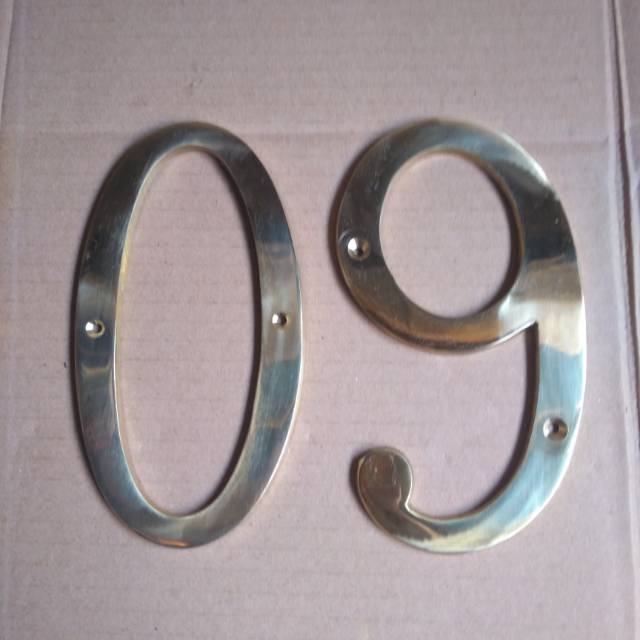 Jual Nomer / Angka / Plat Besar Rumah Kantor Kuningan - Brass Number ...